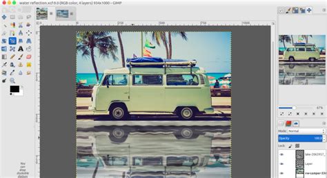 gimp tutorial water reflection better tech tips
