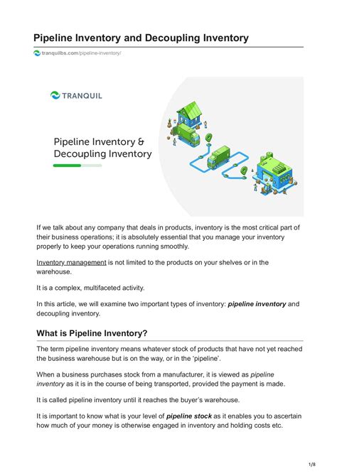 Pipeline Inventory And Decoupling Inventory Tranquil Business Software Page 1 Flip Pdf