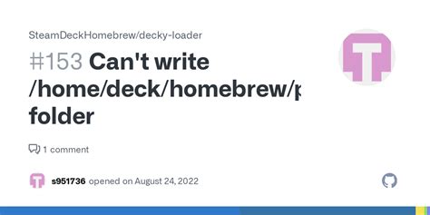Can T Write Home Deck Homebrew Plugins Folder Issue 153 SteamDeckHomebrew Decky Loader
