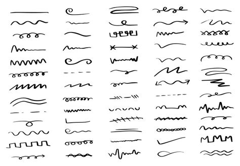 Premium Vector Set Of Hand Doodle Line Art Collection Element Vector