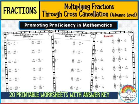 Multiplication Of Fractions Through Cross Cancellation Advanced Level