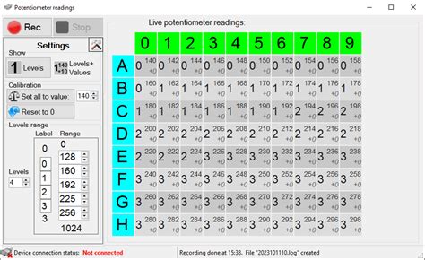 system for reading an array of analog sensors and display the results