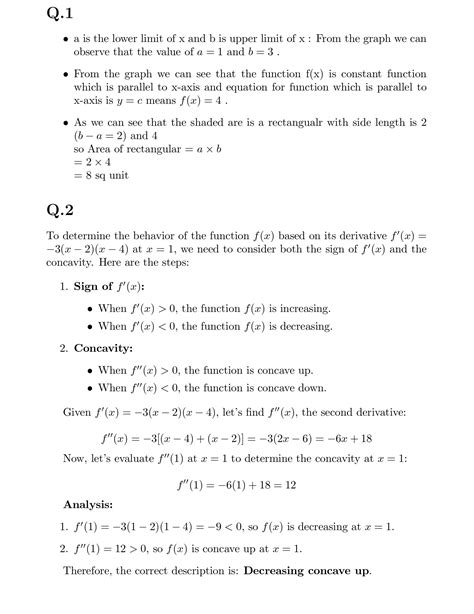 [solved] Increasing Concave Up Increasing Concave Down Decreasing Concave Course Hero