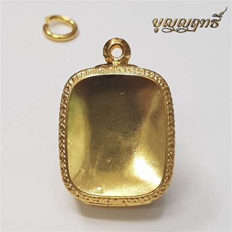 🎖ตลับทอง 90 🎖ตลับแกะลายไม่มีซุ้ม รองโฟม หลังปิด โรงงาน บุญญฤทธิ์ รับสั่ง จำหน่าย กรอบพระ