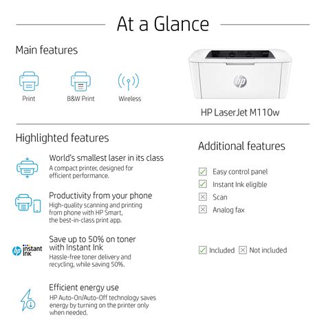 Hp Laserjet M110w Printer Black And White Printer For Small Office