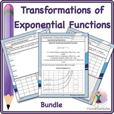 Transformations Of Exponential Functions Bundle Amped Up Learning