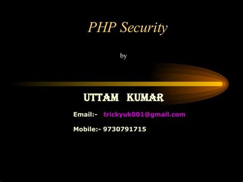 Php Security Ppt