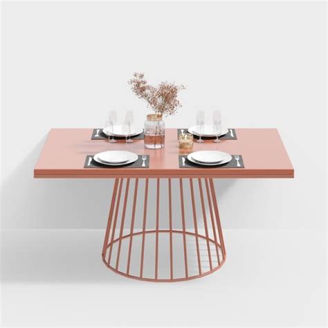 Urban Elegance Dining Table 3d Model For Creative Spaces