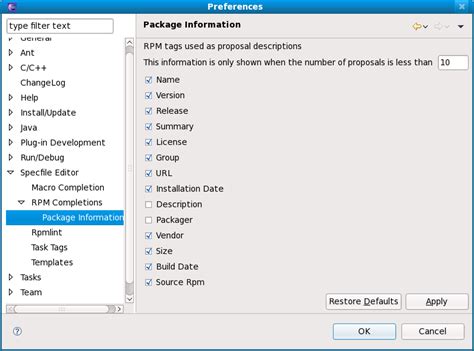 Linux Tools Projectspecfileeditoruser Guide Eclipsepedia
