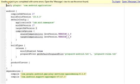 Gradle Dependency Error In Android Studio Stack Overflow