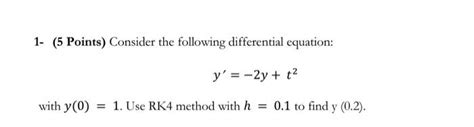solved 1 5 points consider the following differential