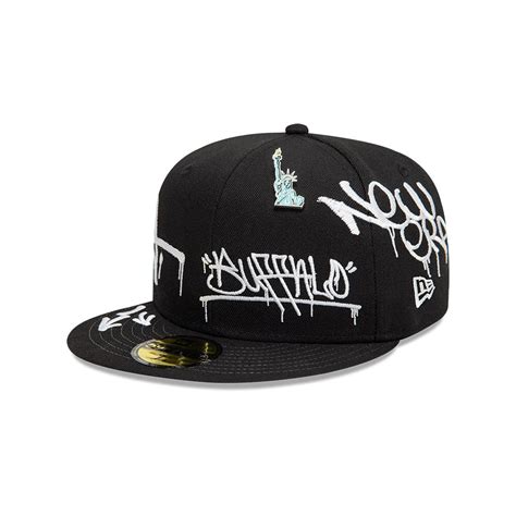 Gorra Plana De New Era Graphic 59fifty Cerrada Negro New Era Cap México