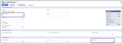 How To Create A Credit Memo Without An Invoice In NetSuite SuiteTax Help Center