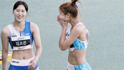 계급장 떼고 한판 붙자 유정미 김애영 신현진 김소은 여자 100미터 계주 결승 Youtube