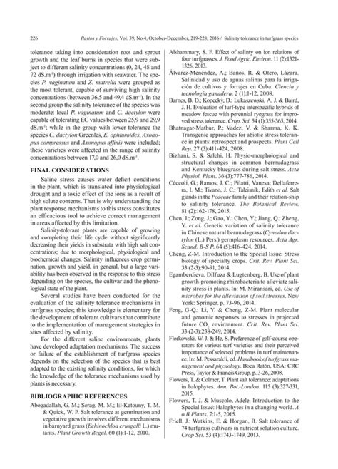 Salinity Tolerance In Turfgrass Species Pdf