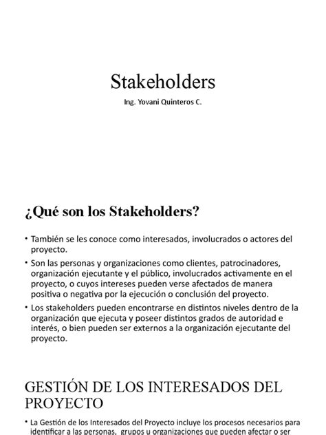 52 Matriz De Stakeholders Pdf Grupo De Interés Corporativo