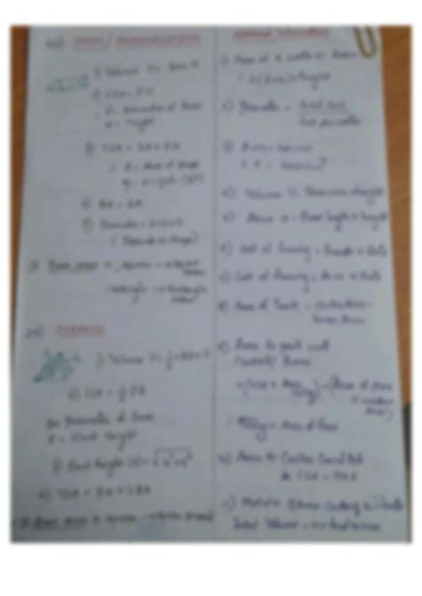 Solution Formulas Of Geometric Shapes Studypool