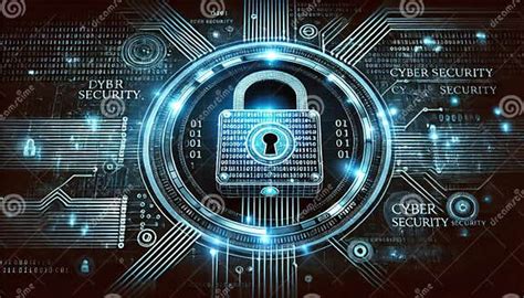 Tech Security Digital Lock With Binary Code Dark Background Blue