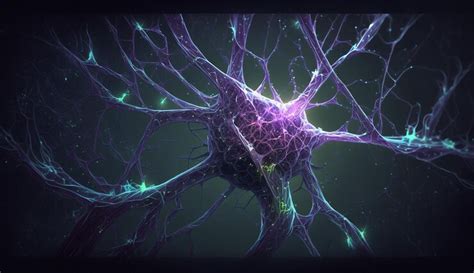 Premium Photo Generative Ai Conceptual Illustration Of Neuron Cells With Glowing Link Knots In