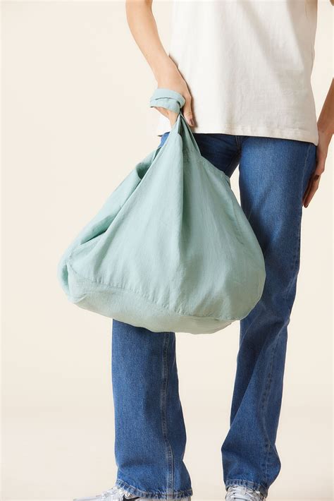 Personalised Linen Shopping Bag Custom Tote