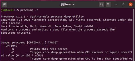 how to install microsoft procdump in ubuntu 20 04 18 04 open source