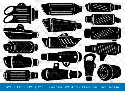 Bike Silencer Silhouette Bike Silencer Svg Exhaust Pipe Svg