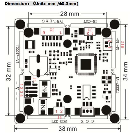 P PCB Board Lux Analog HD CCTV Security Camera Module Support TVI OSD UTC DNR Hsell