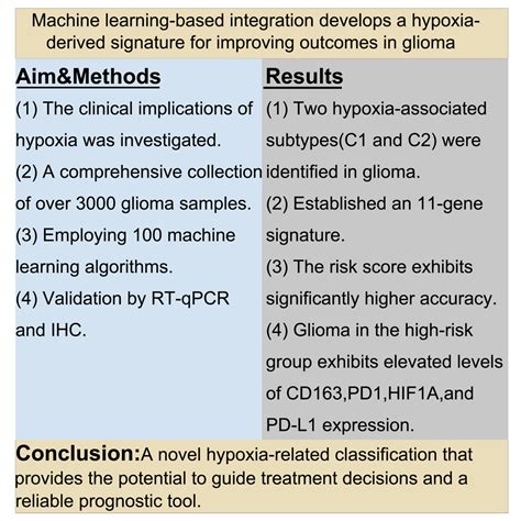 Machine Learning Based Integration Develops A Hypoxia Derived Signature For Improving Outcomes
