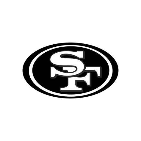 San Francisco 49ers Logo Black And White Vector 29573600 Vector Art At