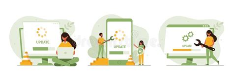system or web application upgrade procedure set concept of software