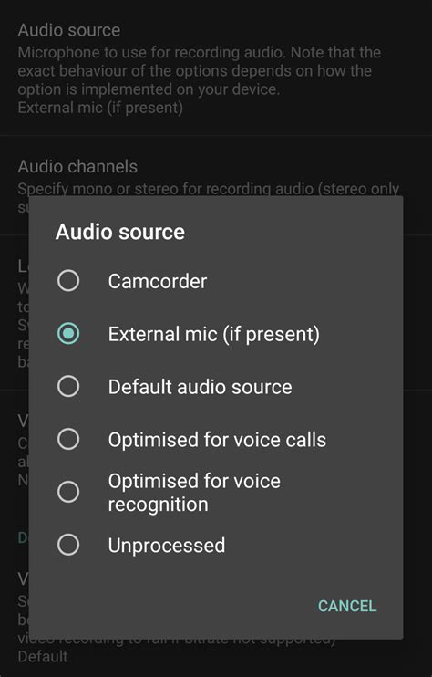 Android Video With External Microphone