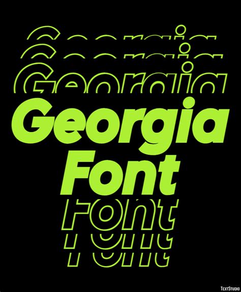 Georgia Font Text Effect And Logo Design Font