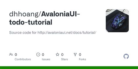 GitHub Dhhoang AvaloniaUI Todo Tutorial Source Code For Avaloniaui Net Docs Tutorial