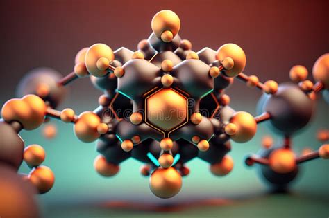 3d Molecule Or Atom Macro Stock Illustration Illustration Of