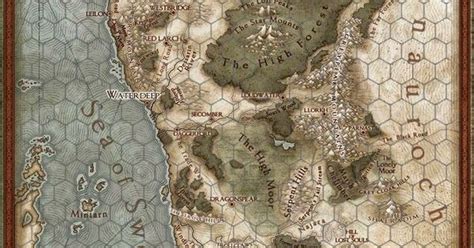 My Realms A New Map Of The Sword Coast Update Hex Map Dandd Maps