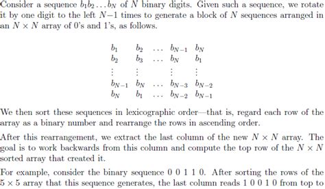Binary Sequence Block Mathematics Stack Exchange