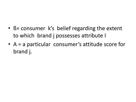 multi attribute attitude model pptx