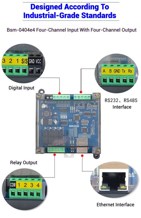 Rj45 Rs232485 Remote Control Modbus Tcprtu Ethernet Relay Module