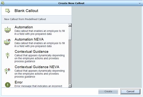 Defining Callouts Using Predefined Callouts