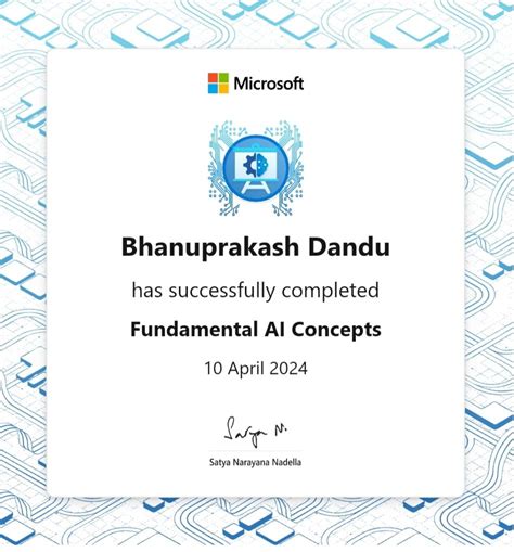 Dandu Bhanu Prakash On Linkedin Today I Earned My Fundamental Ai