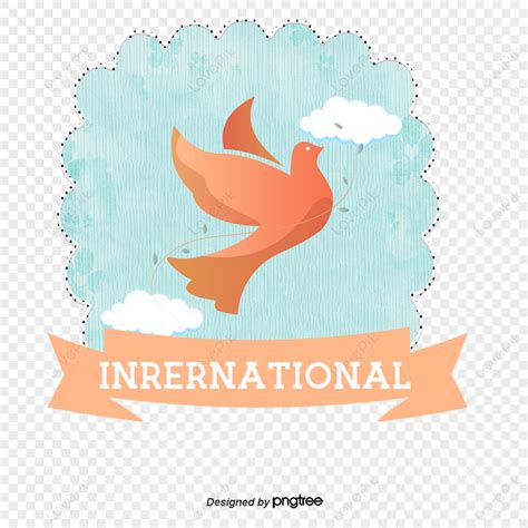 흰 비둘기 국제 평화의데이트실루엣카드 Png 일러스트 무료 다운로드 Lovepik