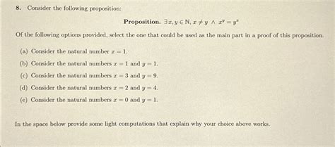 Solved Consider The Following Propositionproposition