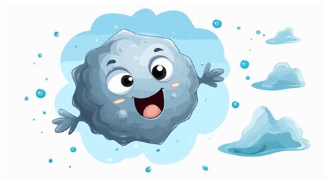 Funny And Cute Meteorite Flying Down With Stock Vector Car Premium Ai Generated Vector