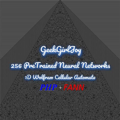 256 Pretrained Elementary Cellular Automata Neural Networks Geek Girl Joy
