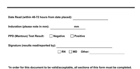 Example Of Tb Test Form Printable Forms Free Online