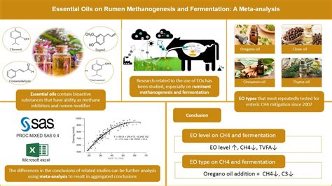 Effects Of Level And Type Of Essential Oils On Rumen Methanogenesis And Fermentation A Meta