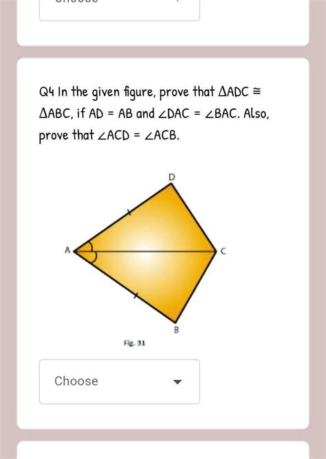 SOLVED In The Given Figure Prove That ADC ABC If AD AB And DAC BAC Also Prove