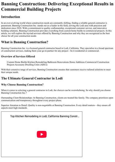 PPT - Banning Construction Delivering Exceptional Results in Commercial Building Proje ...