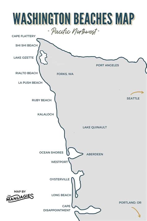 Map Of Washington Coast Towns