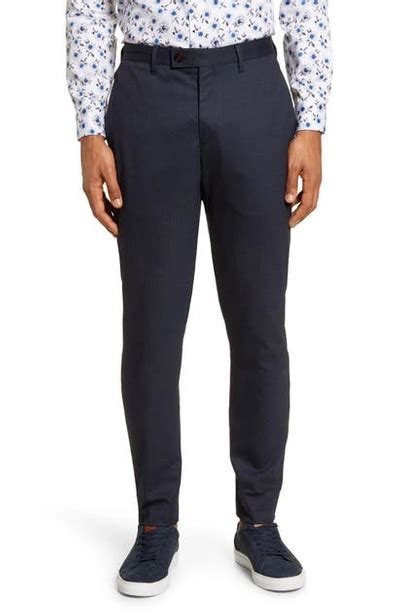 Ted Baker Beeztro Slim Fit Trousers In Navy Modesens